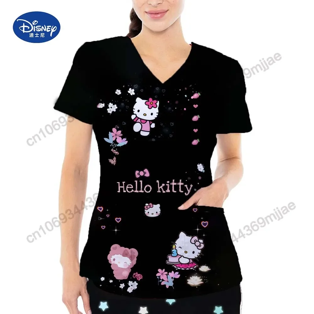 Ropa-Informal-de-moda-para-mujer-camiseta-de-manga-corta-con-cuello-en ...