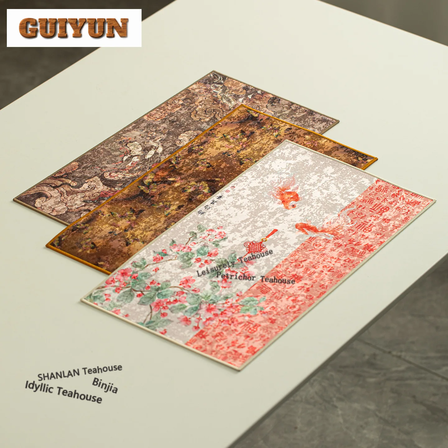 Waterproof Suede Lengthened And Thickened Tea Table Mats Elegant Drink ...
