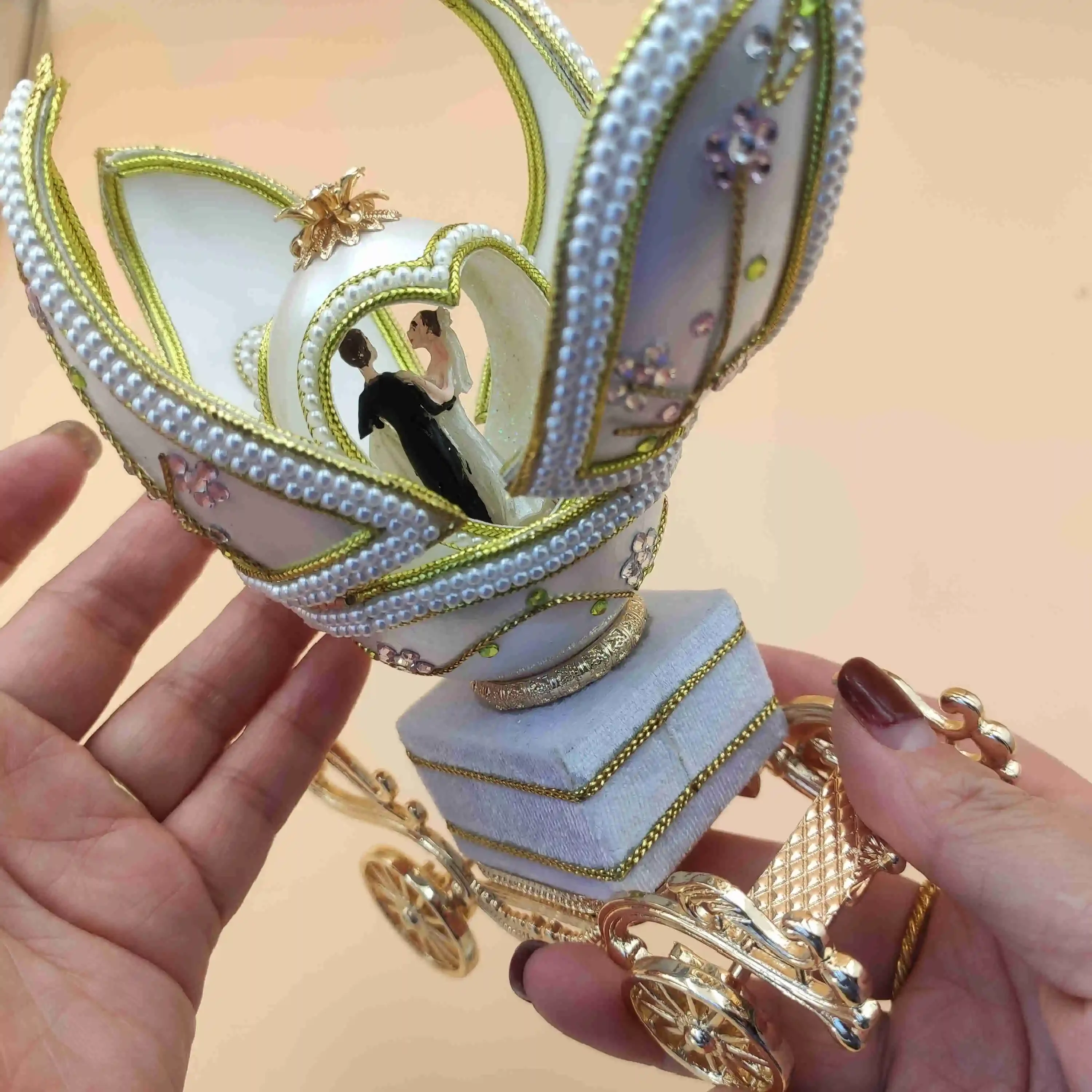 direct-factory-musical-egg-rotate-groom-and-bride-dancing-white-color ...