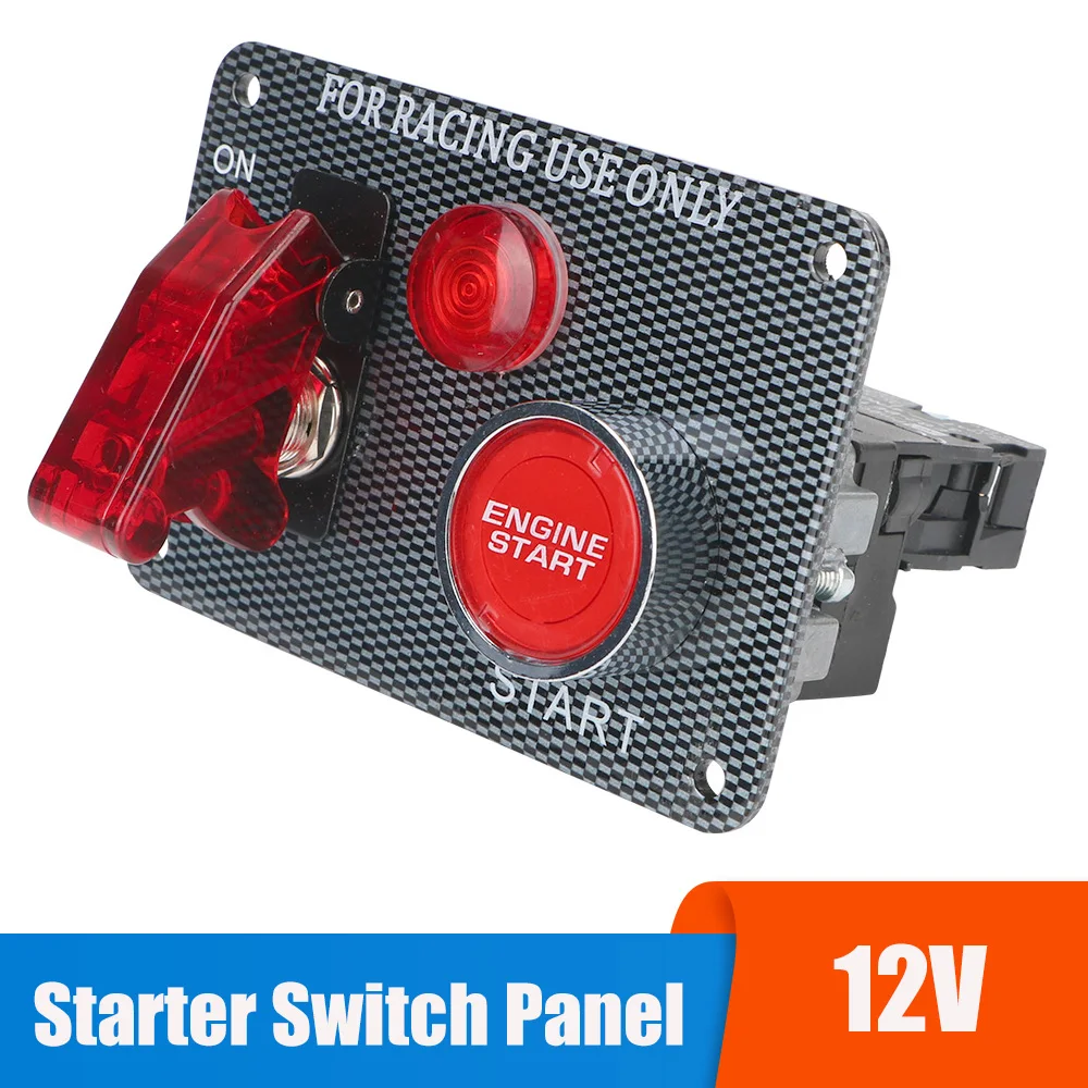 12V Racing Car Starter Start Stop Button Ignition Light Toggle Switch ...