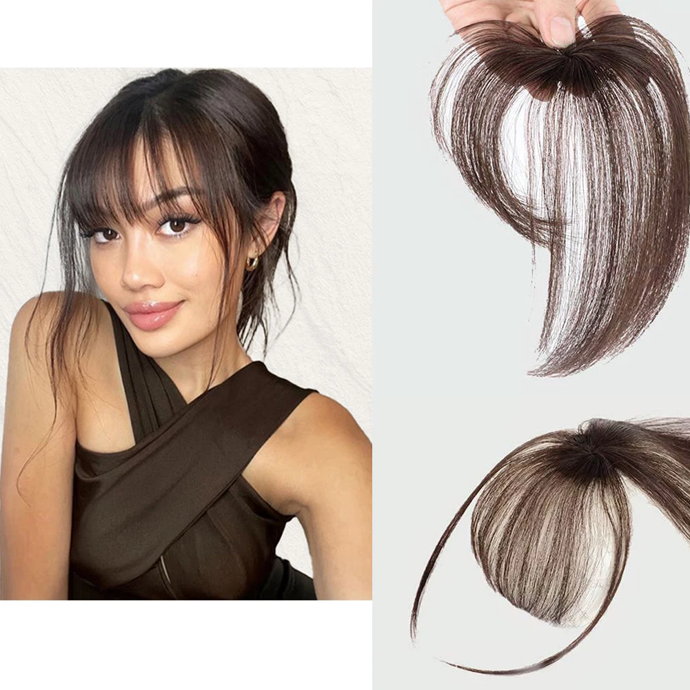 1PCS-6Inch-Dark-Brown-Vigorous-Bangs-Hair-Clip-in-Bangs-Syntheic-Hair ...