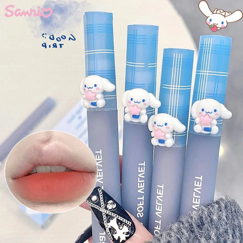 Kawaii-Sanrio-Cinnamoroll-Lip-Gloss-Cute-Cartoon-Velvet-Matte-Lip-Gloss ...