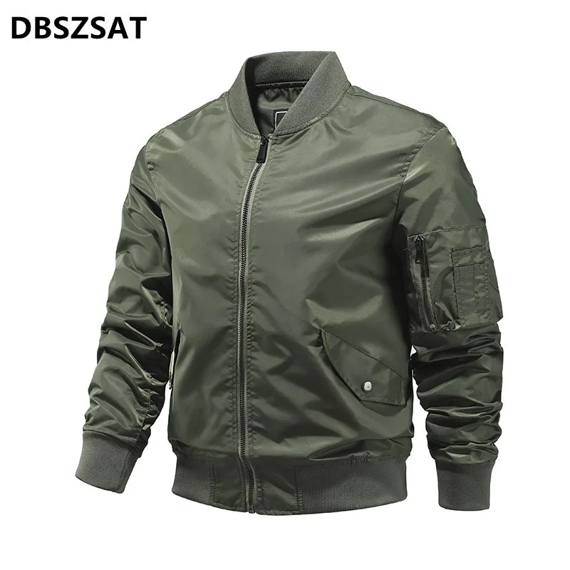 Spring Autumn Bomber Jacket Men Outdoor Waterproof Flight Baseball ...