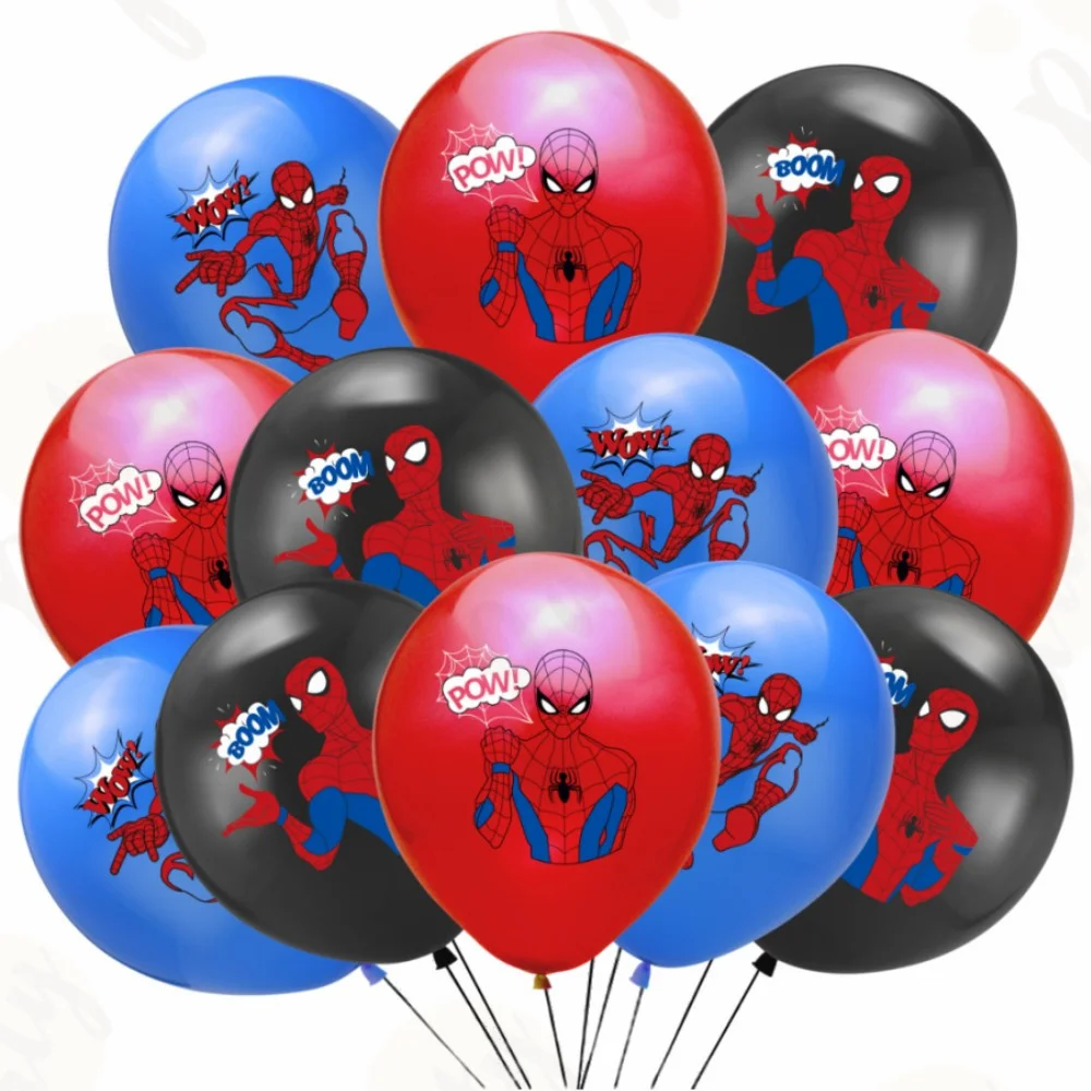 Spiderman Balloons Party Supplies Latex Balloon Kids Cartoon Spider ...