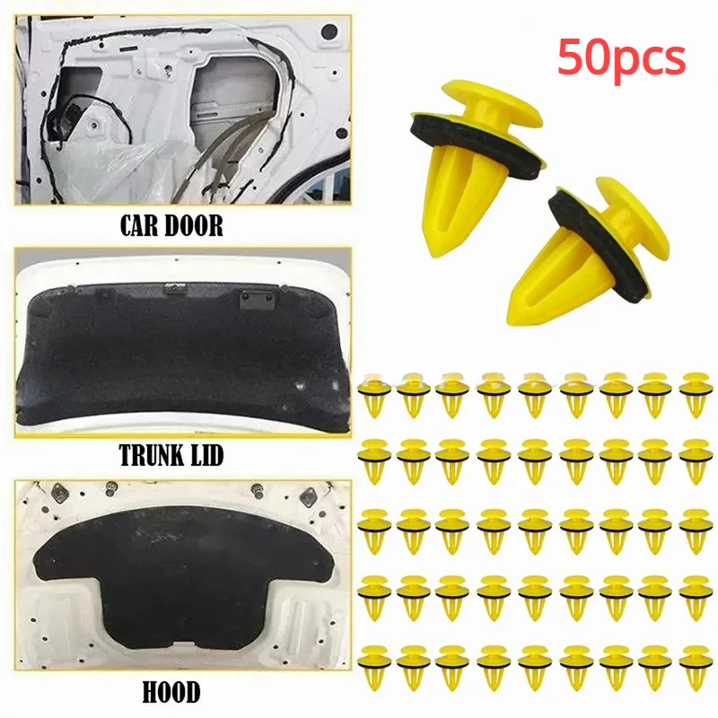 50X Universal Dash Door Panel Trim Push Fastener Clip For Audi A3 A6 A8 ...