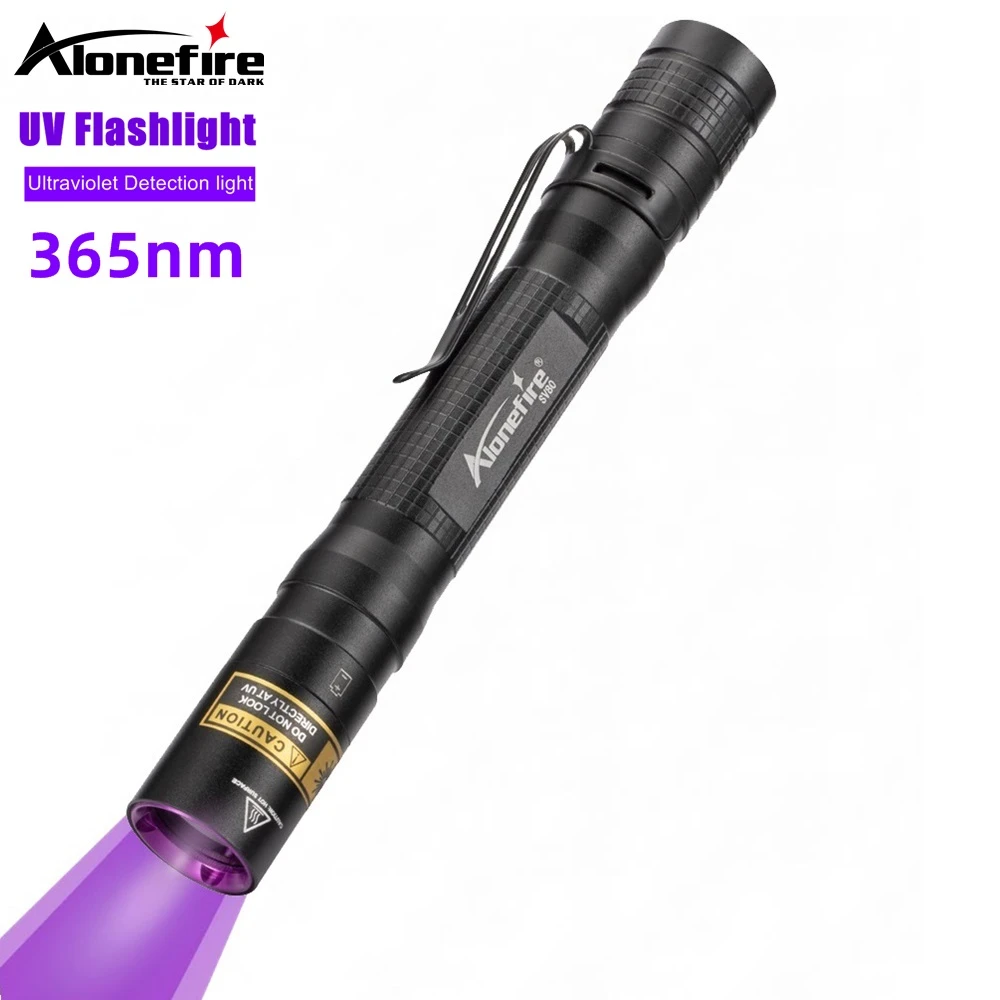Alonefire SV80 V Black Light Flashlight UV Flashlight for Dog Urine Pet ...