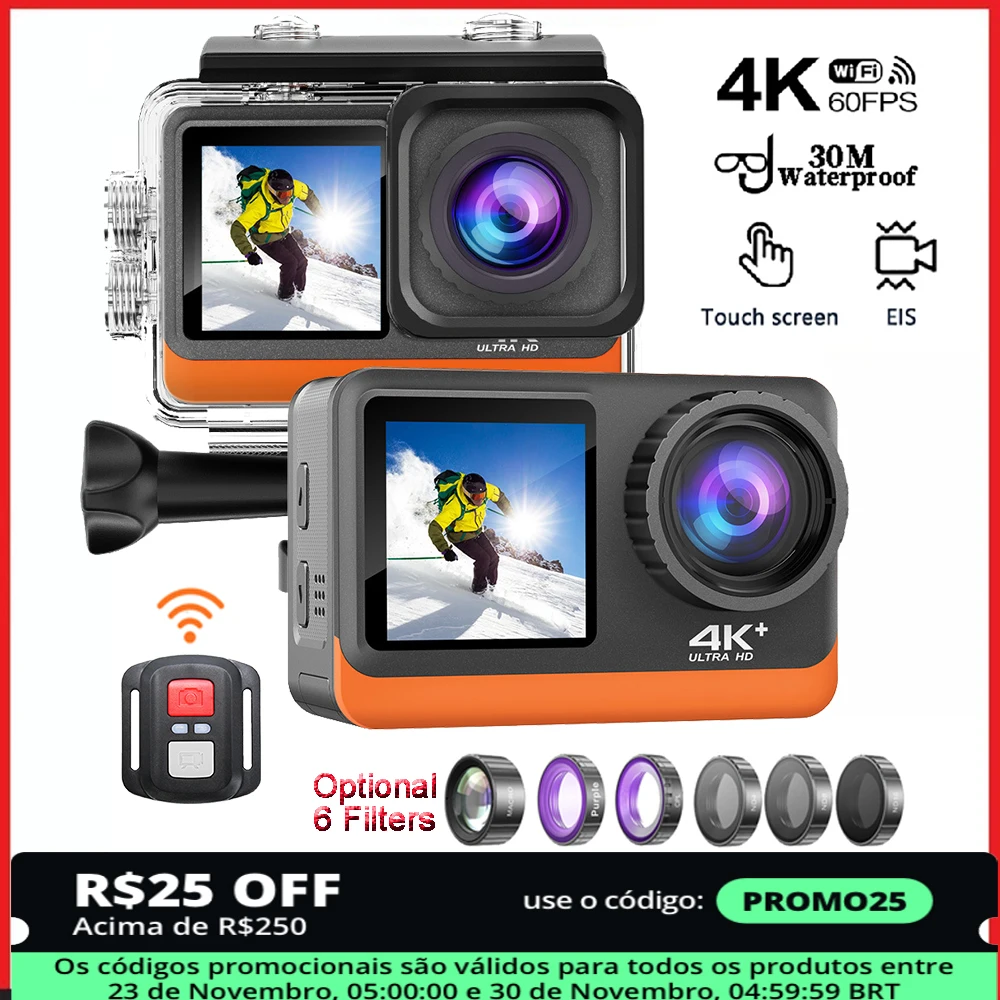 C-mera-subaqu-tica-de-tela-dupla-2-Touch-IPS-1080p-Webcam-30M-Cam ...