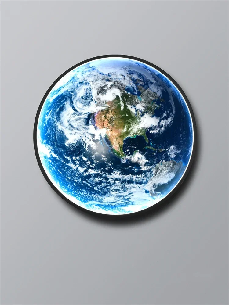 Nordic Designer Earth Mural LED Wall Lamps Living Room Bedroom Study ...