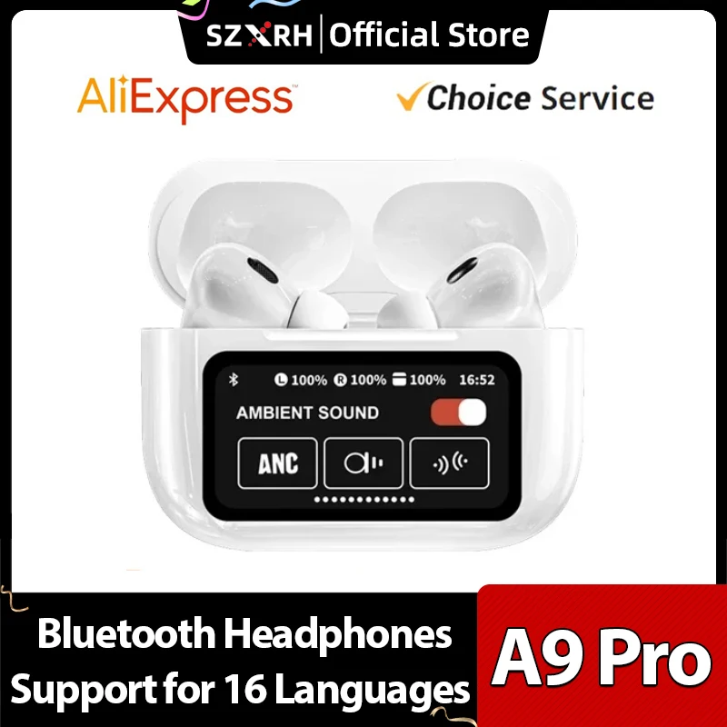 A9-Pro-Wireless-Bluetooth-Headphones-ANC-Noise-Reduction-Headset-LED ...