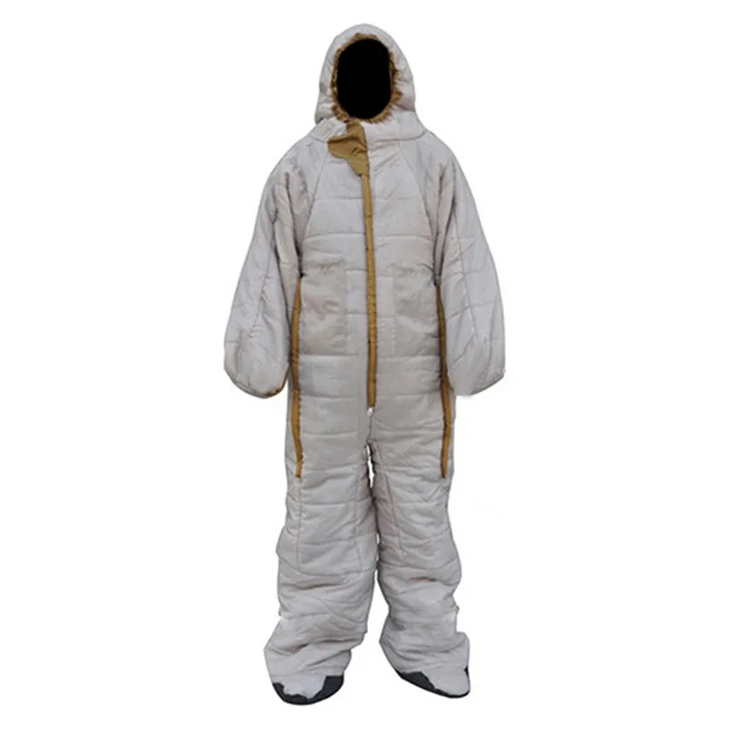 YOUSKY-Beige-Humanoid-Sleeping-Bag-Outdoor-Walkable-Winter-Camping-Warm ...