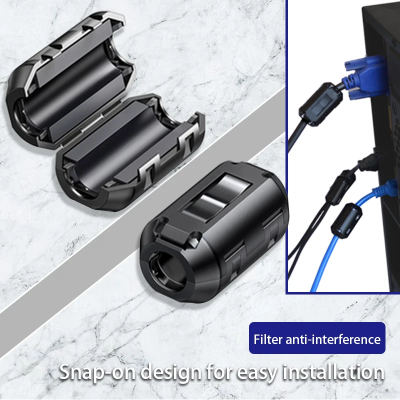 Magnetic ring filter anti interference shield removable EMC inner ...