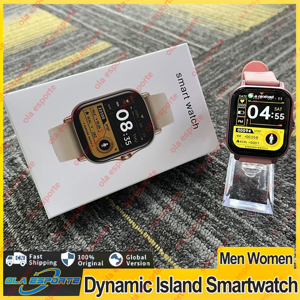 Dynamic Island Smartwatch Men Bluetooth Call Smart Watch Women 1.44 ...