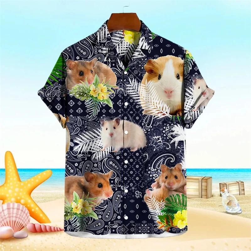 Cute-Animal-Hamster-3D-Print-Shirts-For-Men-Clothes-Hawaiian-Funny-Pet ...