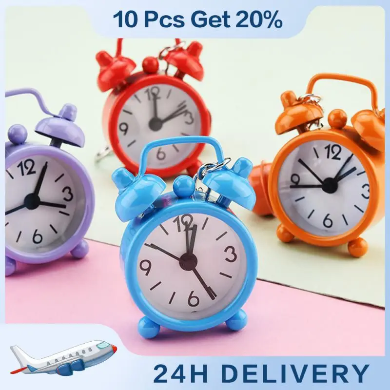 Mini-Alarm-Clock-Keychain-Key-Ring-Bag-Creative-Bag-Backpack-Charms ...