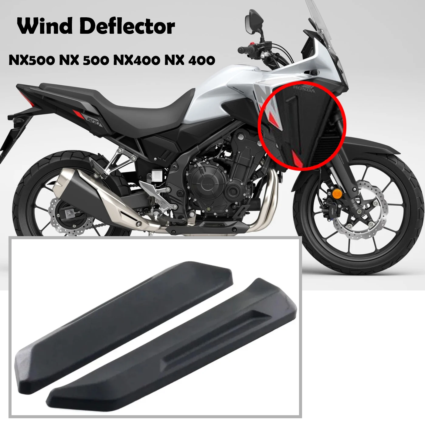 NEW-Motorcycle-Accessories-Side-Wind-Deflector-Deflector-Fairing-Radiator-Kits-Black-For-Honda ...