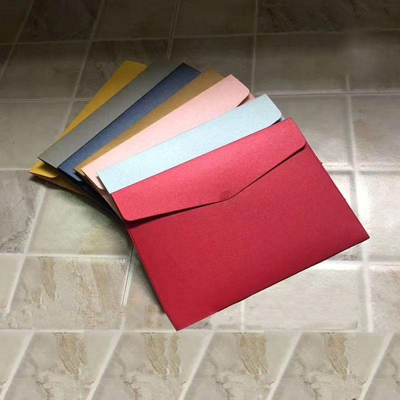 50pcs/lot 18.5x13.5cm Envelope Small Business Supplies 250g Pearlescent ...