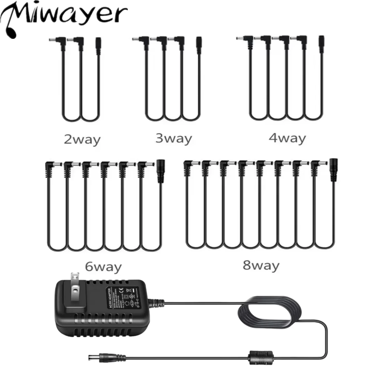 Miwayer Daisy Chain 1 to 3/5/6/8 Ways Guitar Effects Pedal Accessories ...