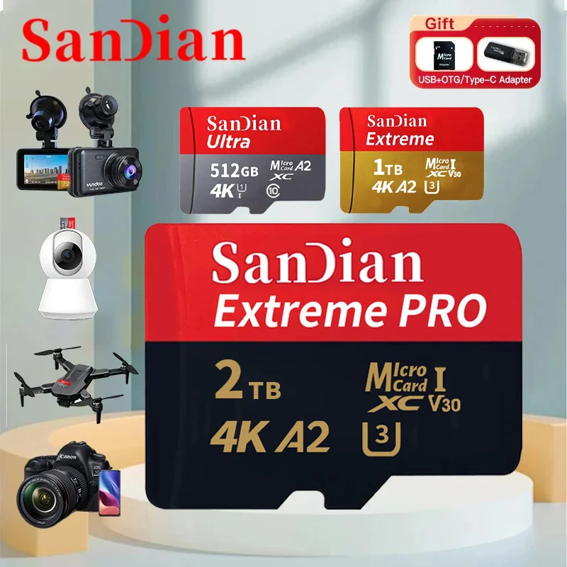 New-1TB-Memory-Card-256GB-128GB-Micro-tf-sd-Card-512GB-High-Speed ...