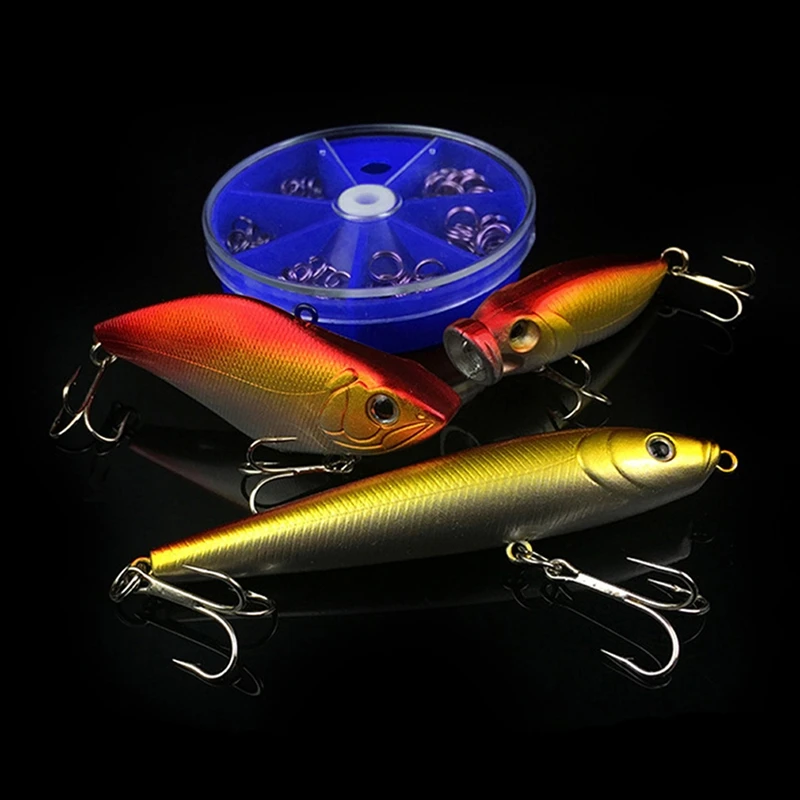 116pcs-Box-Hard-Bait-Fishing-Stainless-Steel-Split-Solid-Double-Ring ...