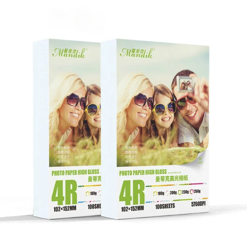 180g-100-Glossy-4R-6-Inch-4x6-Inkjet-Printer-with-Photographic-Paper ...