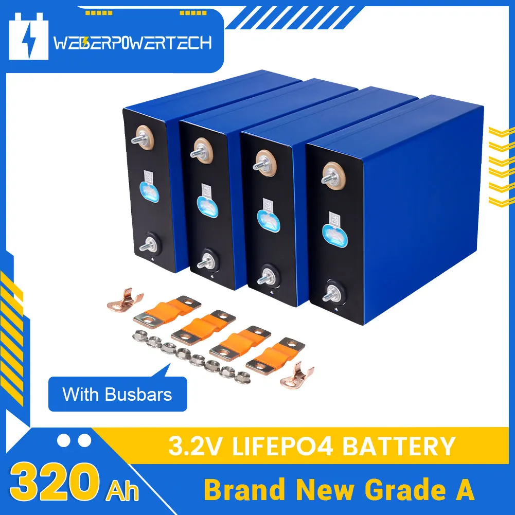 Brand New Grade A 3.2v Lifepo4 Battery 320ah 4pcs Cells Lithium ...