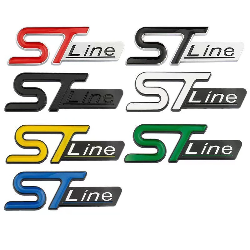 Generic Metal ST Line Logo Car Front Grill Trunk Emblem For Ford Kuga ...