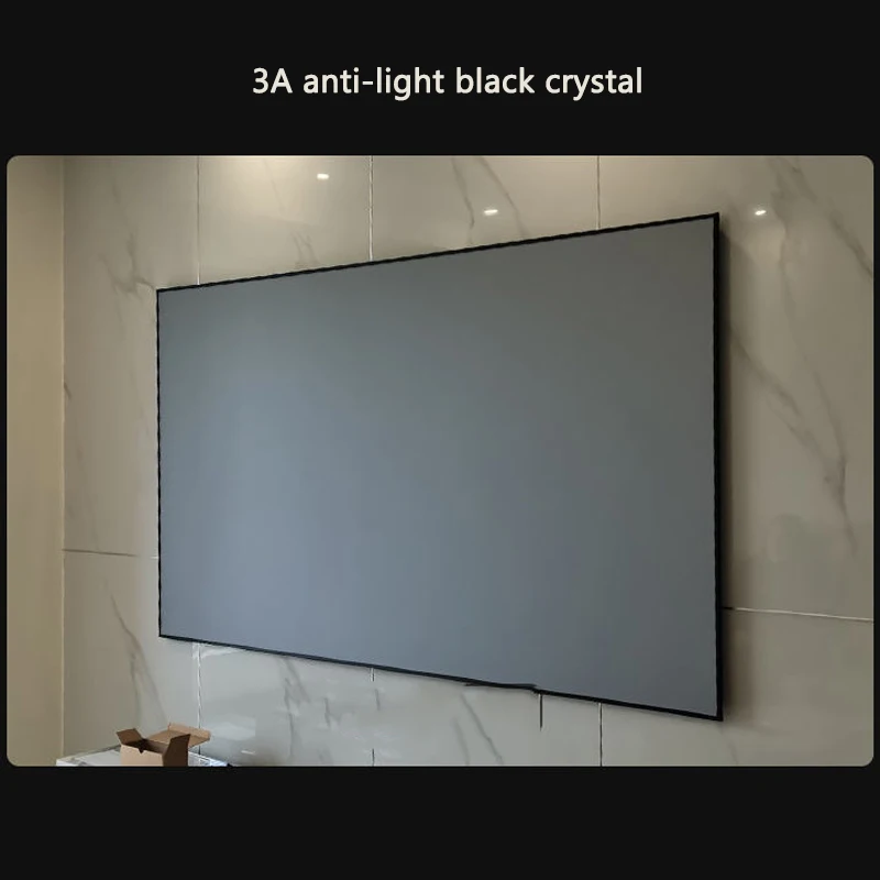 Black Crystal Anti-light Projection Screen 16:9 UST Medium Long Focus ...