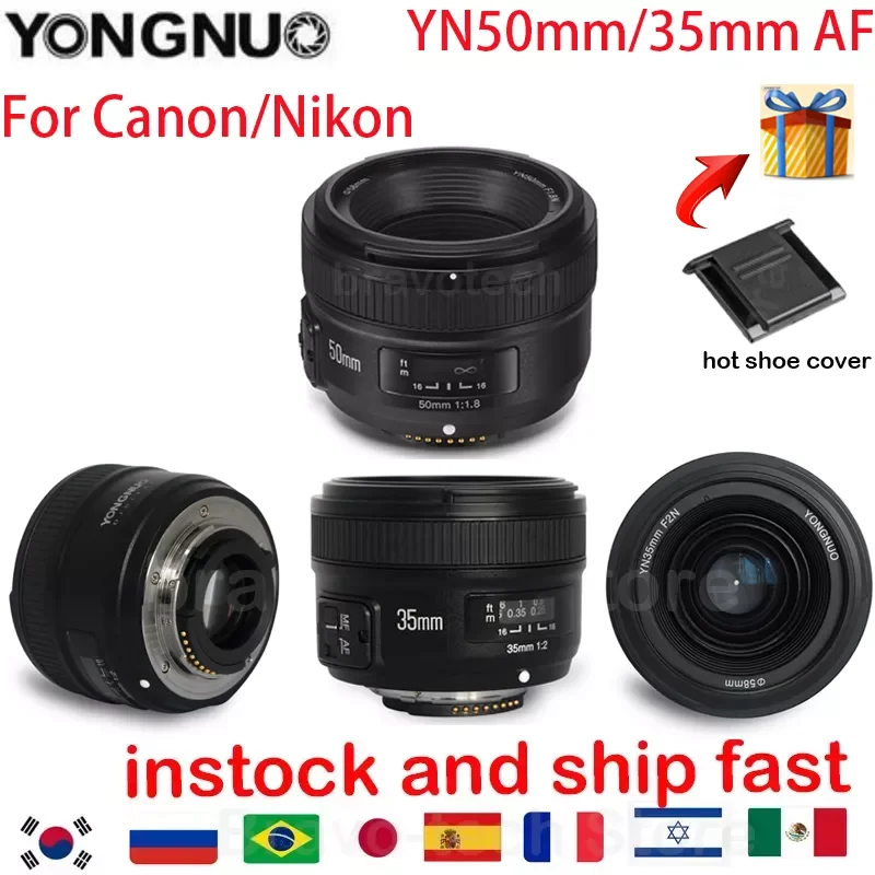 45％割引ニコンFマウント最安値 YONGNUO Nikon YN35/YN50 2個セット レンズ(単焦点) カメラニコンFマウント-OTA ...