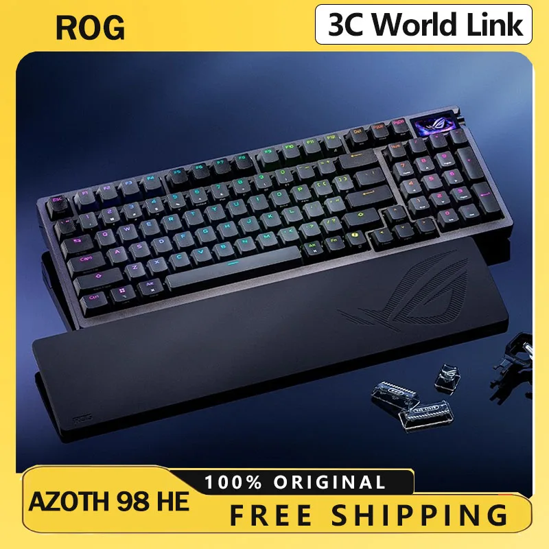 ROG Azoth 98 HE Magnetic Keyboard RGB 8K with OLED Screen Wireless ...