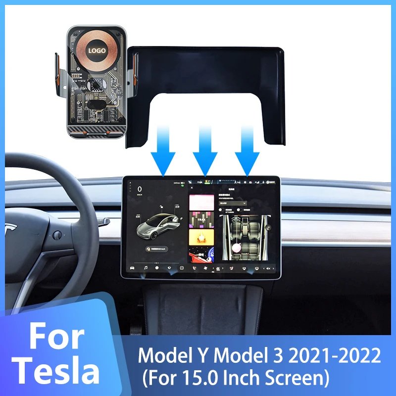 For-Tesla-Model-Y-Model-3-2018-2019-2020-2021-2022-Car-Screen-Phone ...
