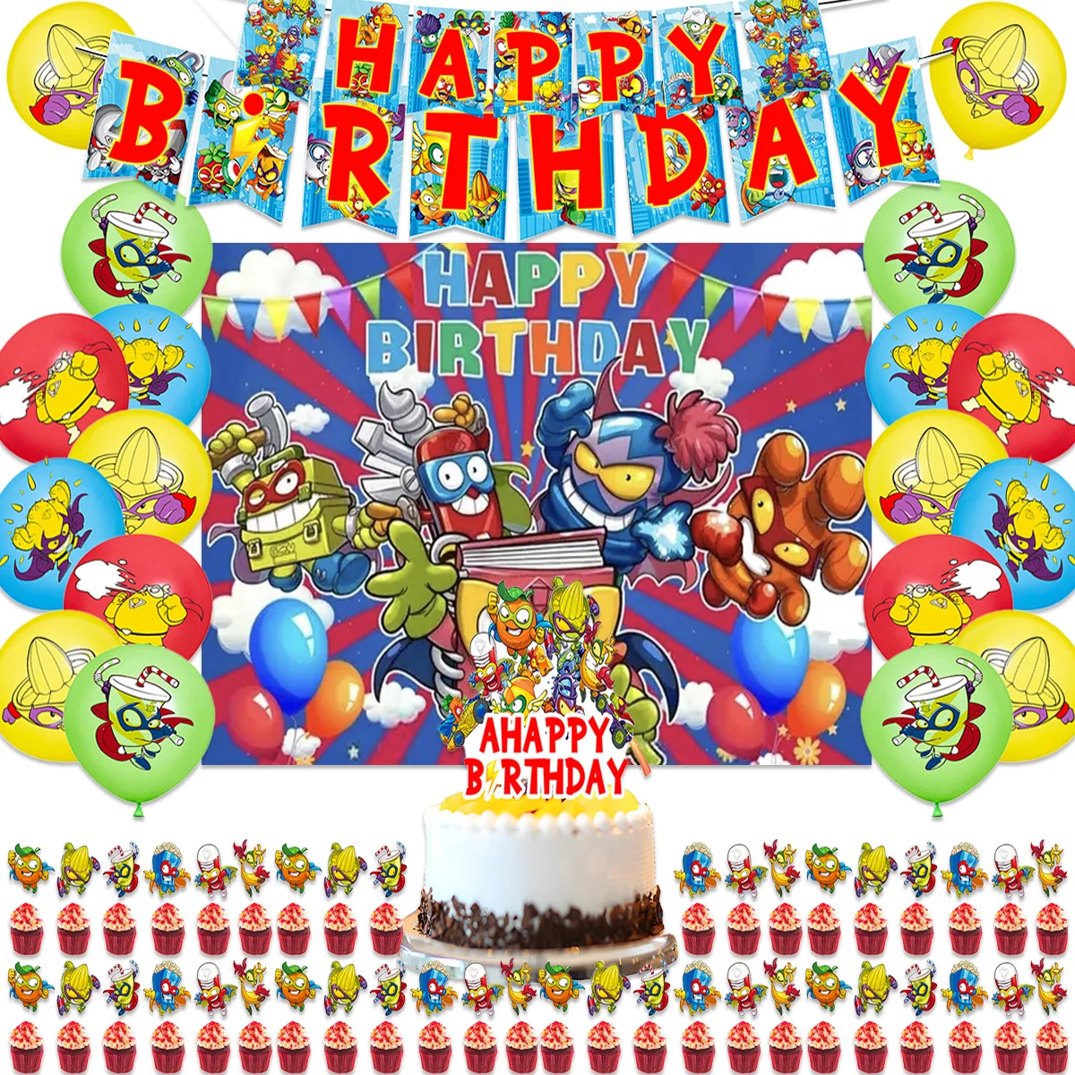 Superthings Theme Birthday Party Supplies Decor Super-zings Balloon ...