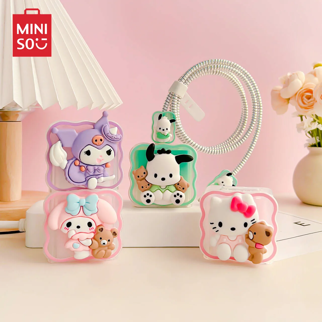 Miniso-Sanrio-Protector-de-Cable-para-Xiaomi-funda-de-cargador-r-pido ...