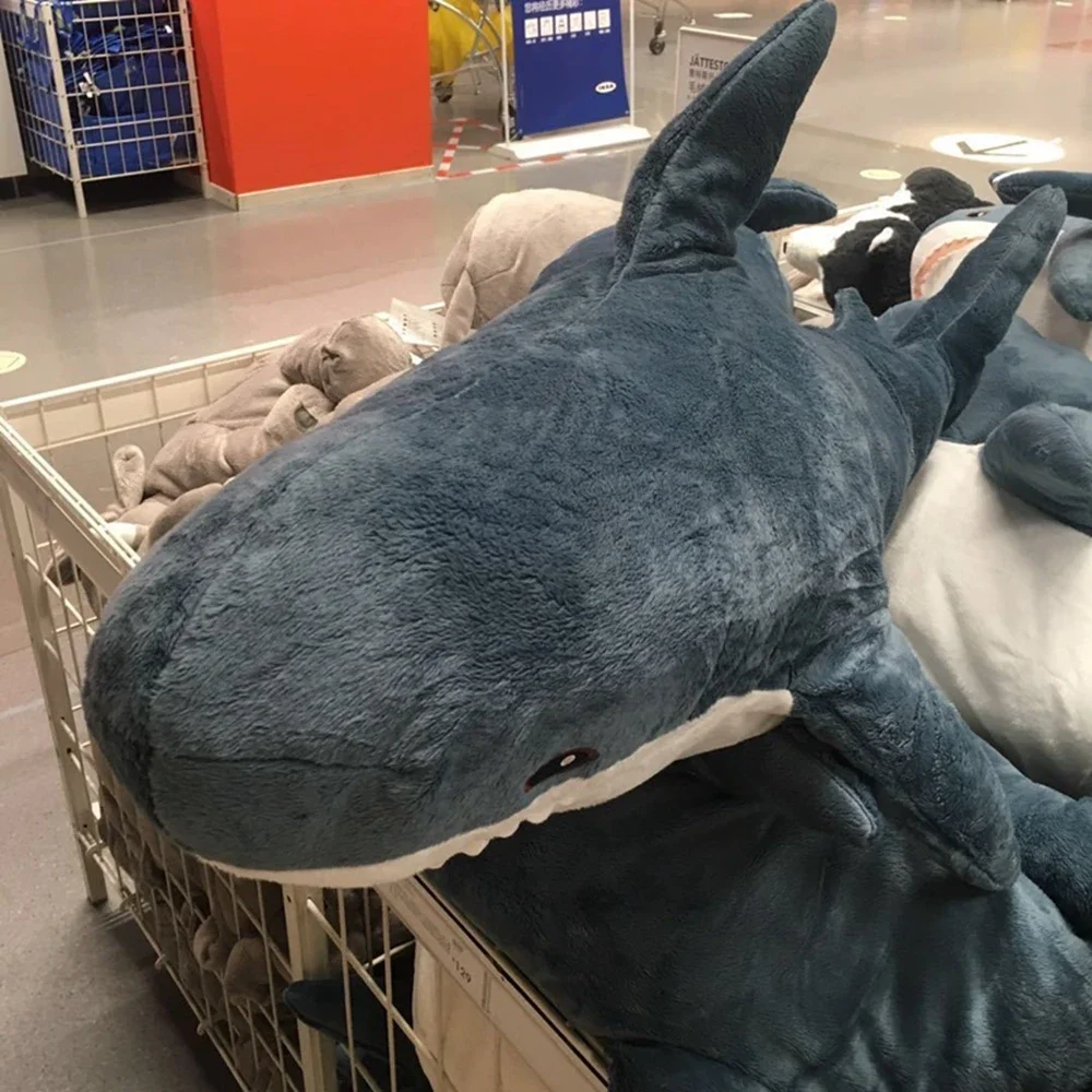 100cm-Large-Shark-Sofa-Bed-Sleeping-Pillow-Doll-Plush-Toys-Interesting ...