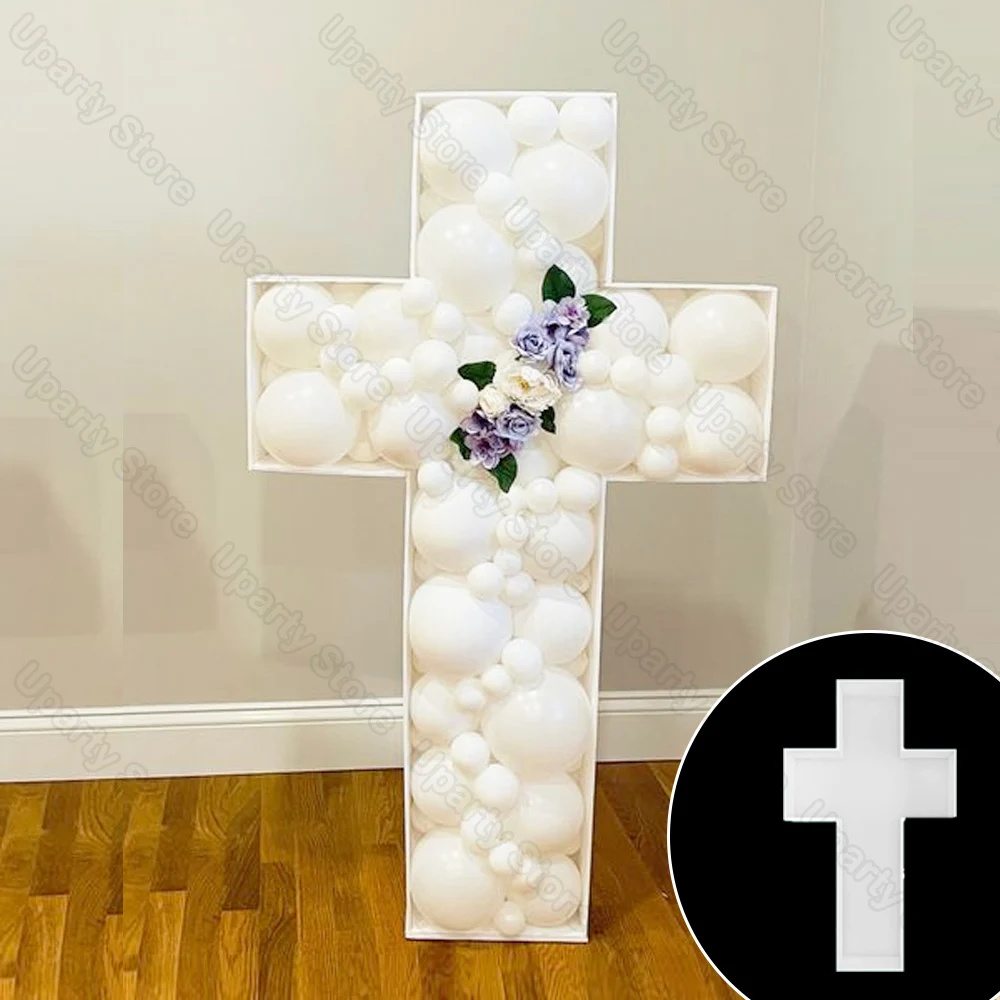 Christening Crosses And Frames 75cm Cross Balloon Frame Mosaic