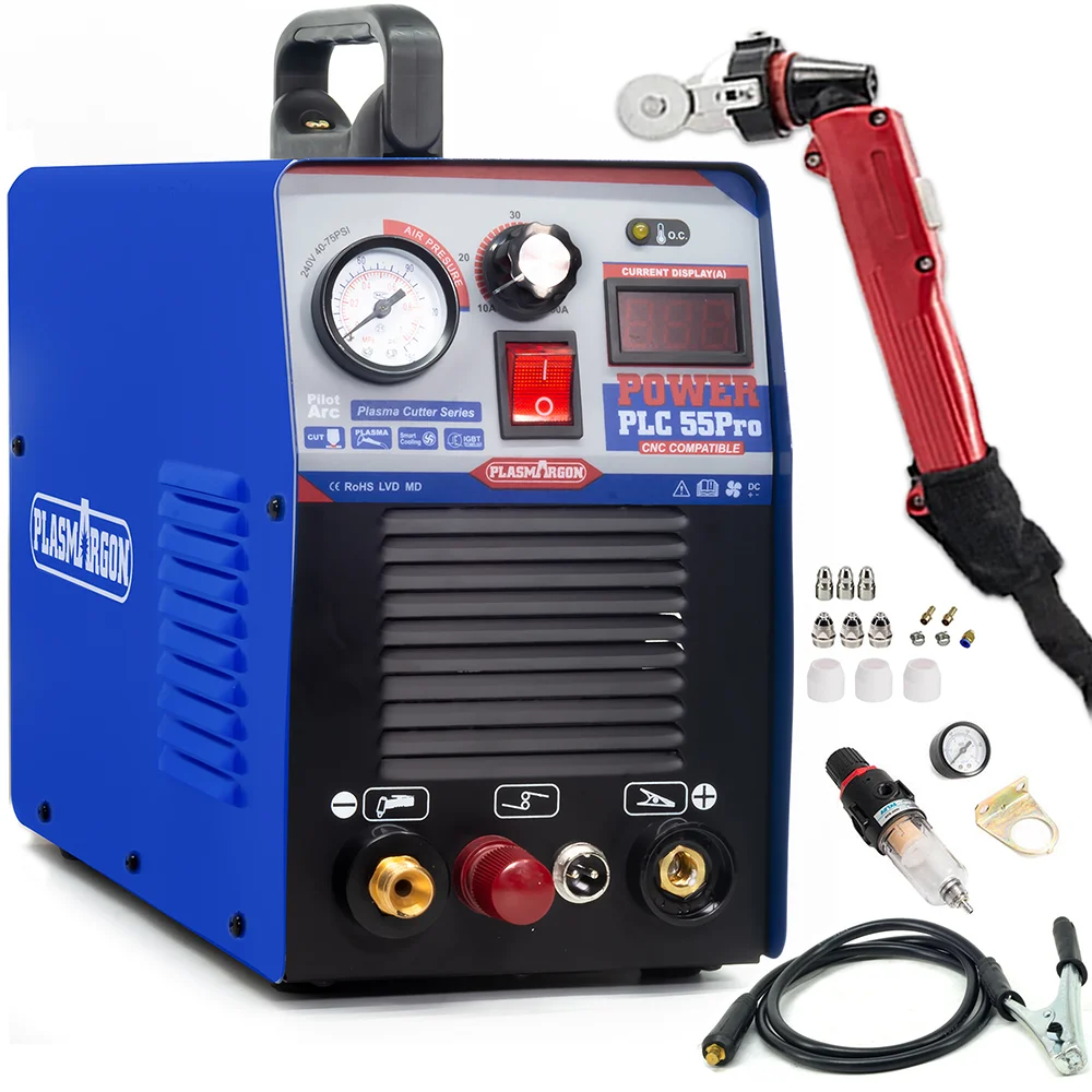 Plasmargon Air Plasma Cutter Plc 55pro Pilot Arc Cnc Cutting Machine 50a Welding Equipment 110 ...