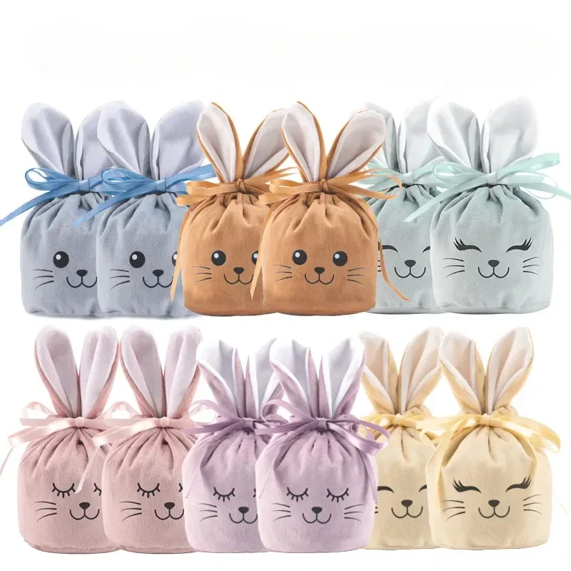 Cute Rabbit Bags Bunny Gift Packing Velvet Valentine's Day Chocolate ...