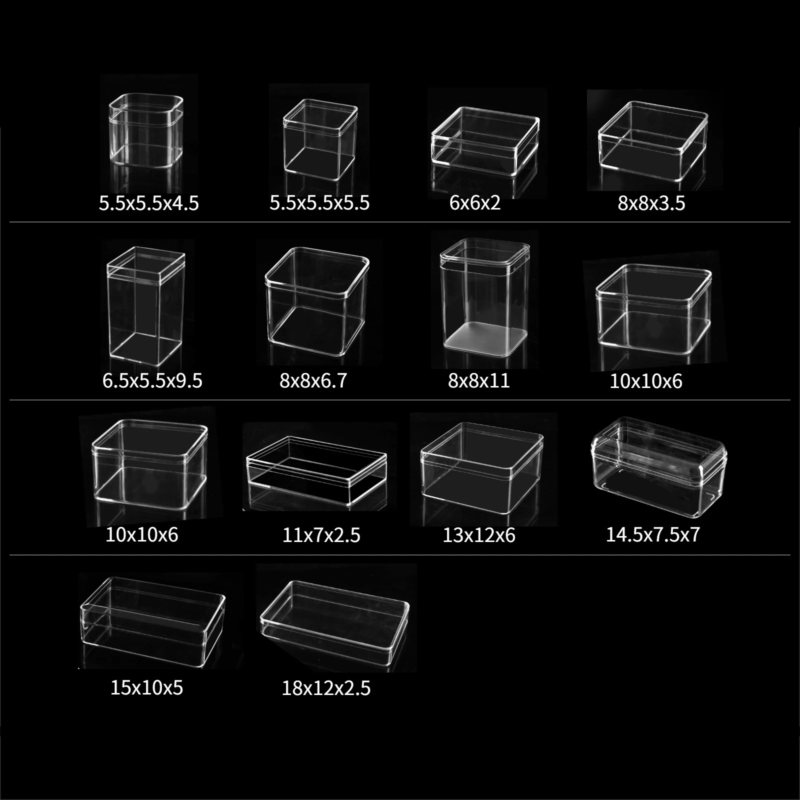 Clear-Acrylic-Plastic-Square-Cube-Small-Acrylic-Box-with-Lid-Storage ...