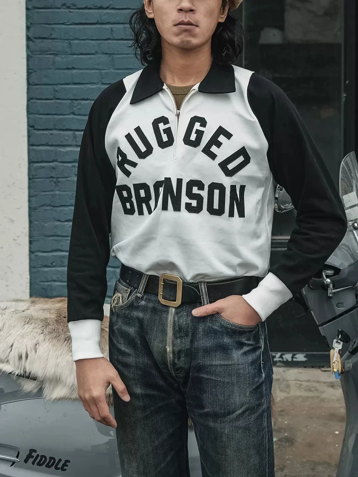 Rugged-Bronson-Heavyweight-Two-Tone-Racing-Jersey-1-4-Zip-Long-Sleeve ...