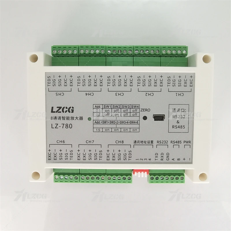8-Channel-Force-Load-Cell-Transmitter-Instrument-Output-RS485-RS232 ...