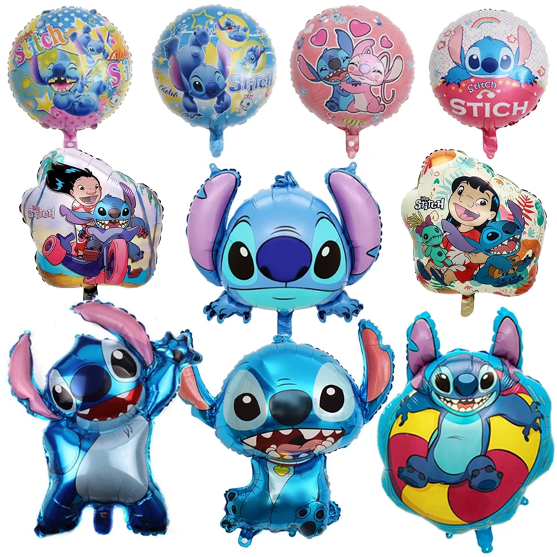 Disney-Lilo-Stitch-Balloon-Baby-Birthday-Photo-Props-Cartoon-Aluminum ...