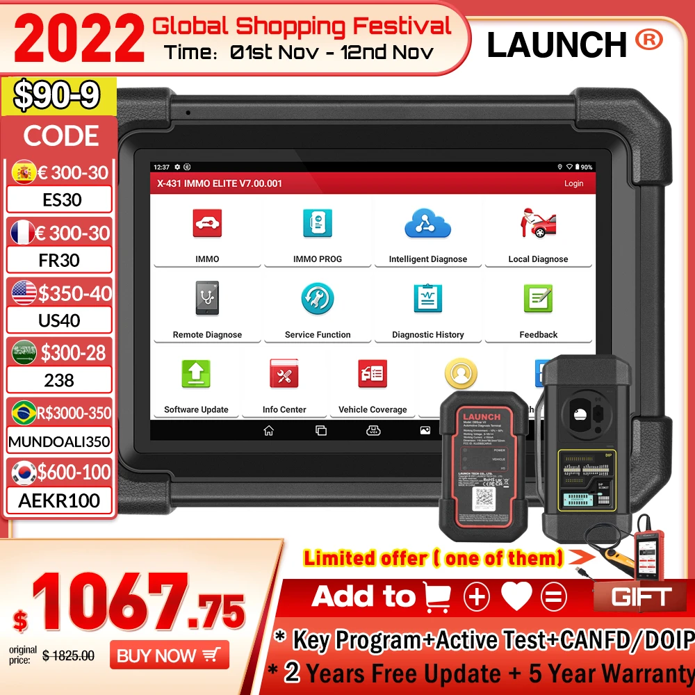 LAUNCH X431 IMMO Elite 2022 Complete X prog 3 Key Programming ...