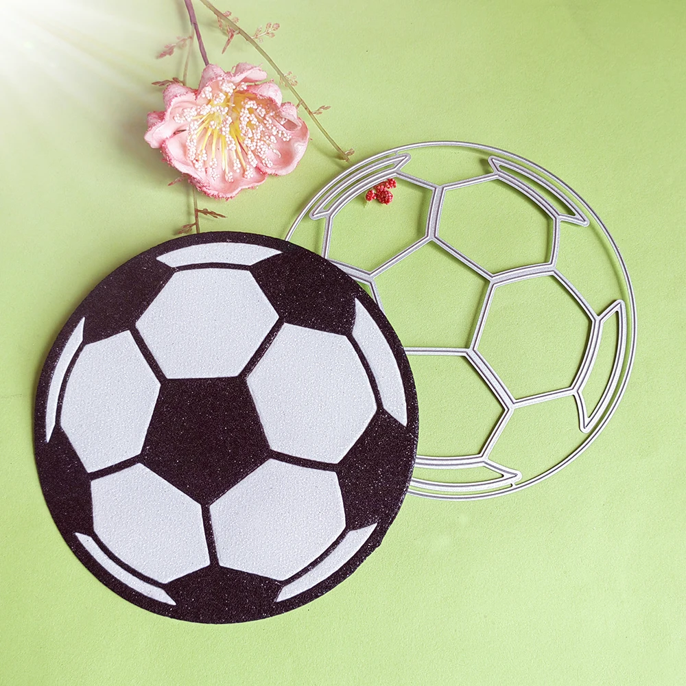 New and exquisite 15cm football cutting dies scrapbook decoration ...