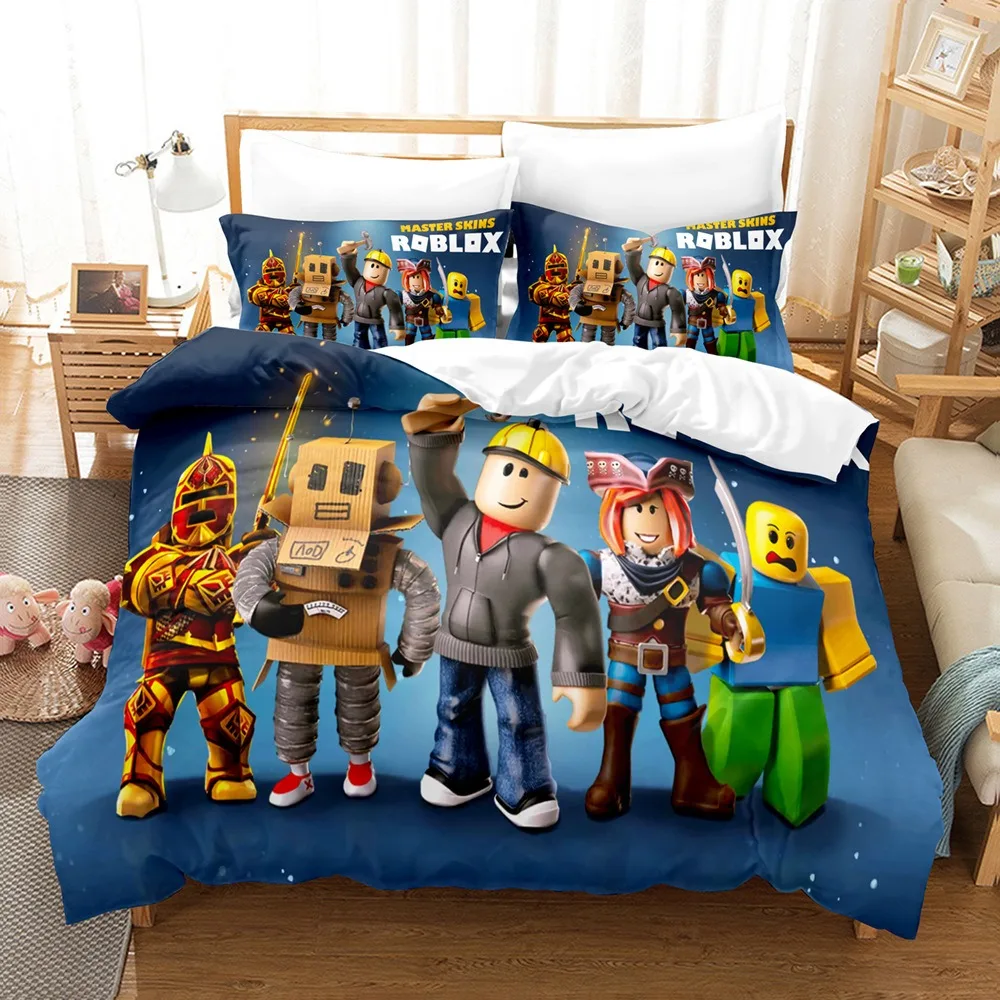 Cartoon-3D-Printed-Bedding-Set-B-Roblox-Game-Disney-Duvet-Cover ...