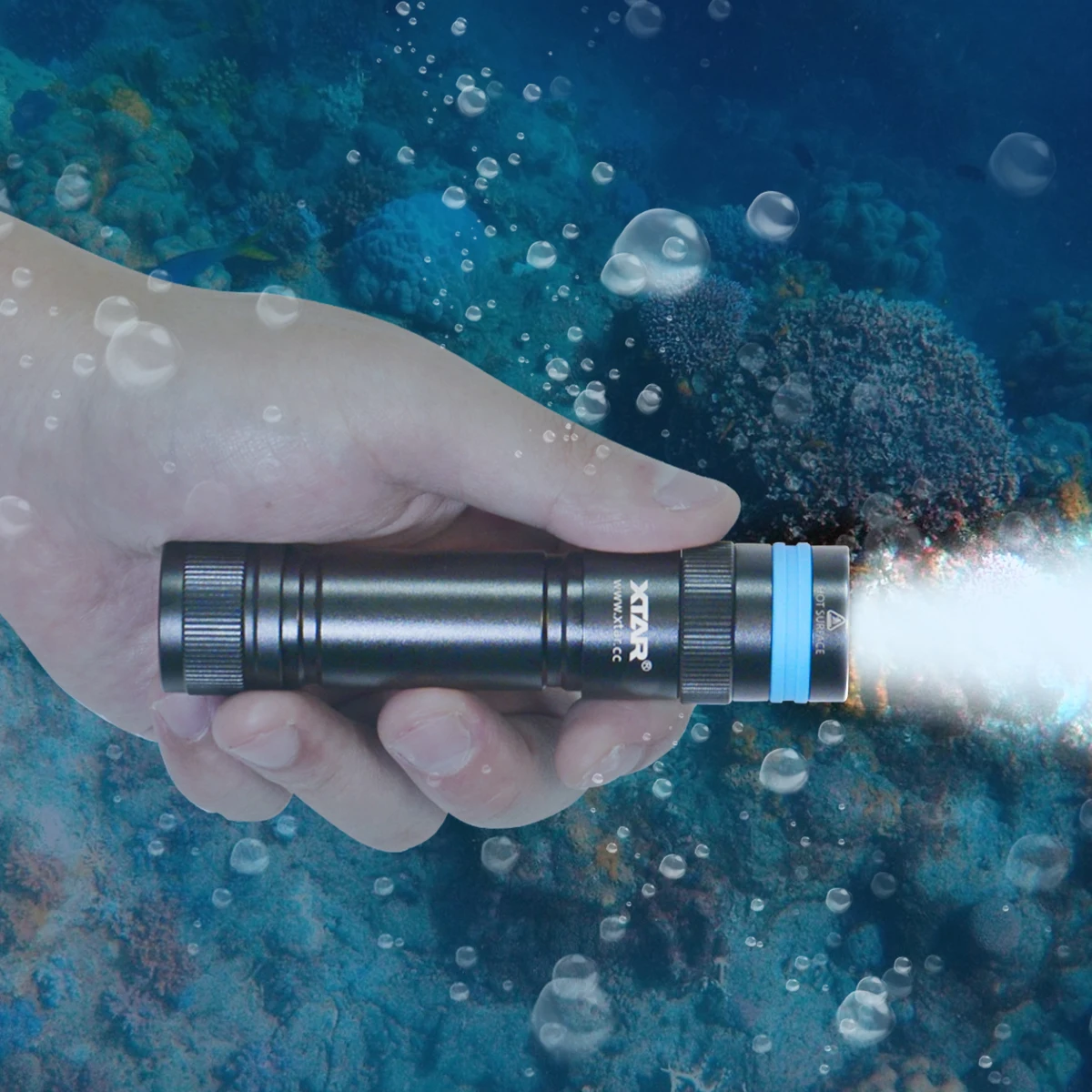 XTAR-D20-KT-1000-lumen-Dive-Light-LED-Rotary-Switch-Diving-Torch-Dive ...