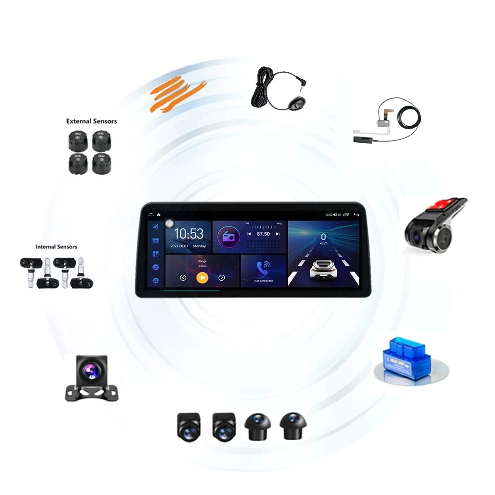 Radio-de-coche-para-AHD-c-mara-de-visi-n-trasera-USB-DVR-360-TPMS ...