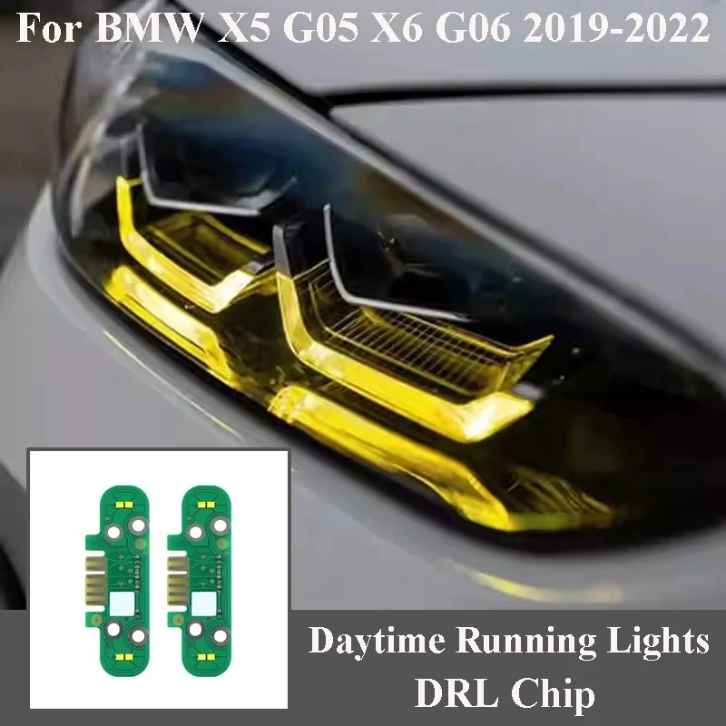 Yellow Angel Eye DRL Boards For 2020 2021 BMW X5 X6 2019-2022 LED Not ...