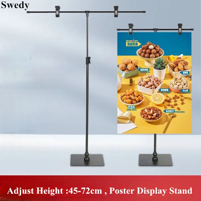 Adjustable-Height-Supermarket-POP-Clip-Advertising-Poster-Display-Stand ...