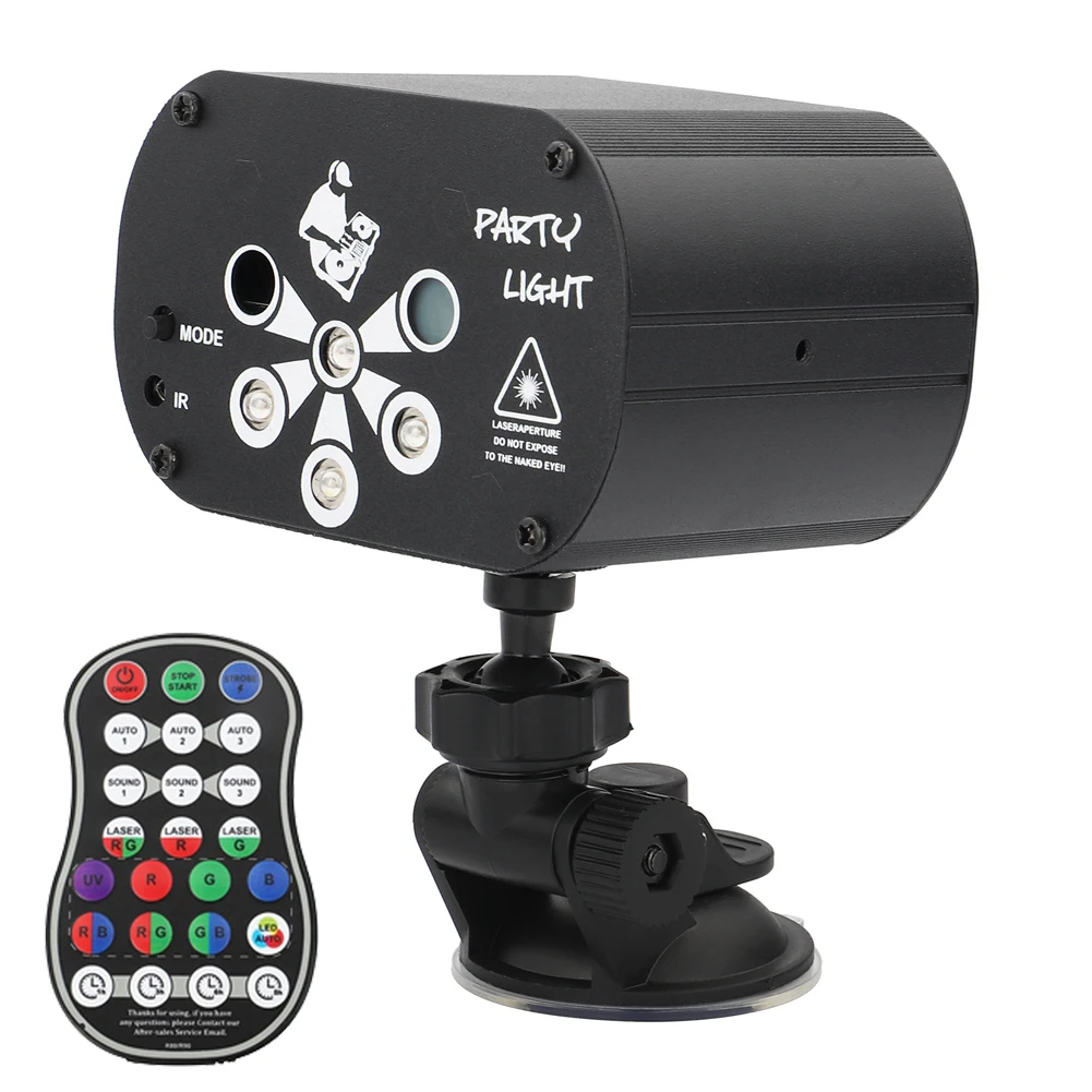 Yiflamefly RG Laser+RGB+UV LED 6-hole Party Light Stage Effect Lighting ...