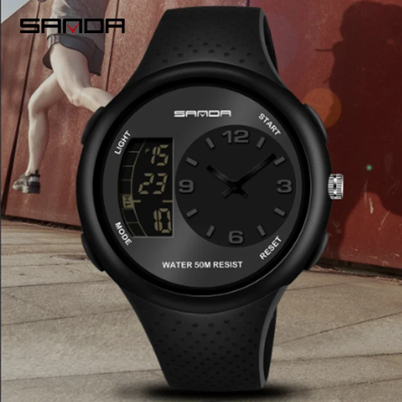 SANDA Digital Watch Men Military Army Sport Quartz Wristwatch Original ...