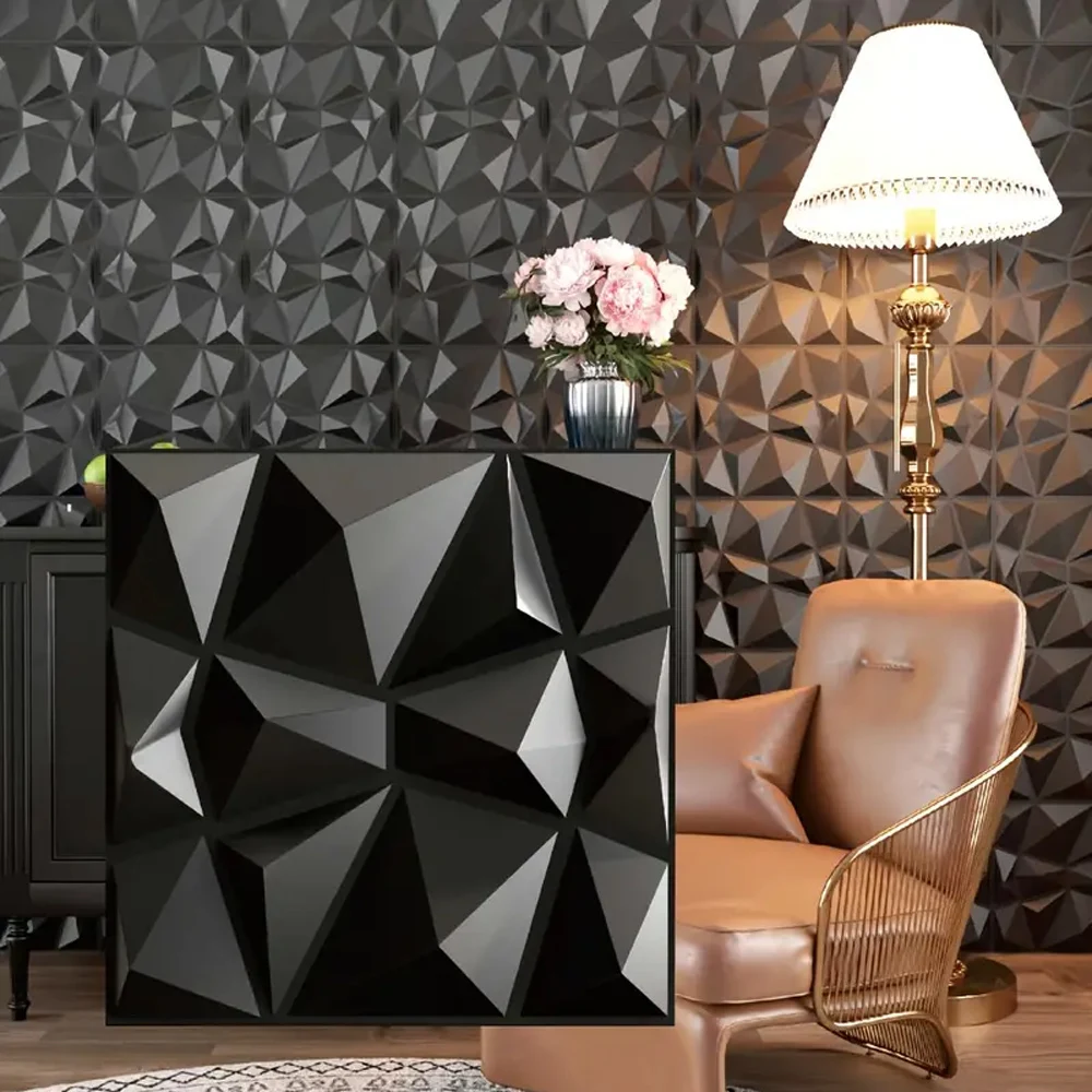 Pegatina-de-pared-con-textura-de-rombos-3D-Panel-impermeable-para ...